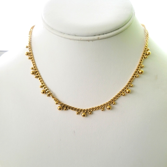 Jewelry | 18k Gold Steel Ball Chain | Poshmark